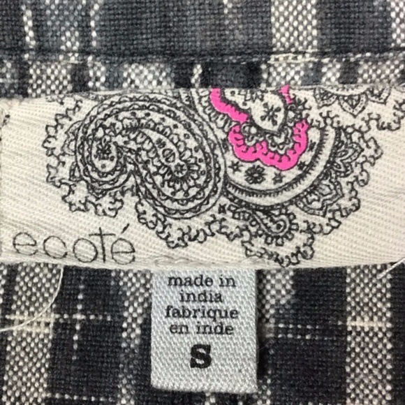 Ecote | Jackets & Coats | Ecote Dark Grey White Cotton Blouson Jacket ...